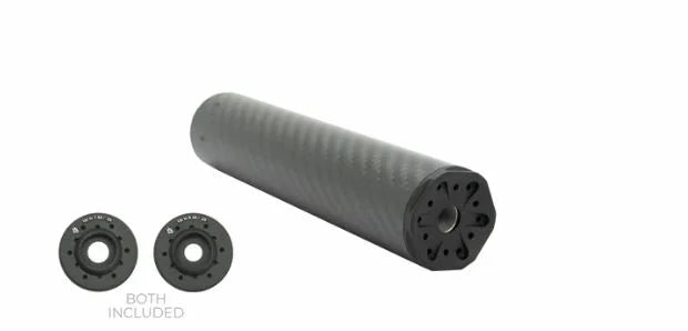 RTI Hush 34mm Carbon Fibre Suppressor/Moderator – East Midlands Airsoft ...